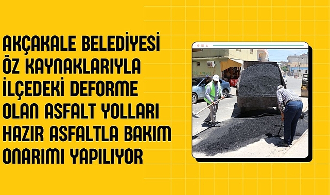 Akçakale'nin Yolları Hazır Asfaltla Bakım Onarımı Yapılıyor - Akçakale ...